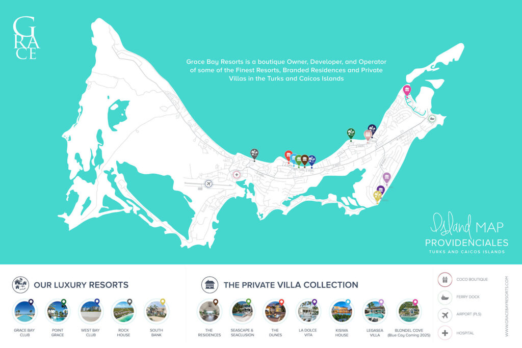 Map | Turks and Caicos Family Resort | Grace Bay Club